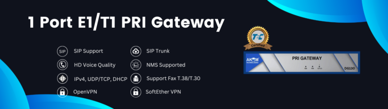 1 Port E1 T1 VoIP Gateway – PRI Gateway